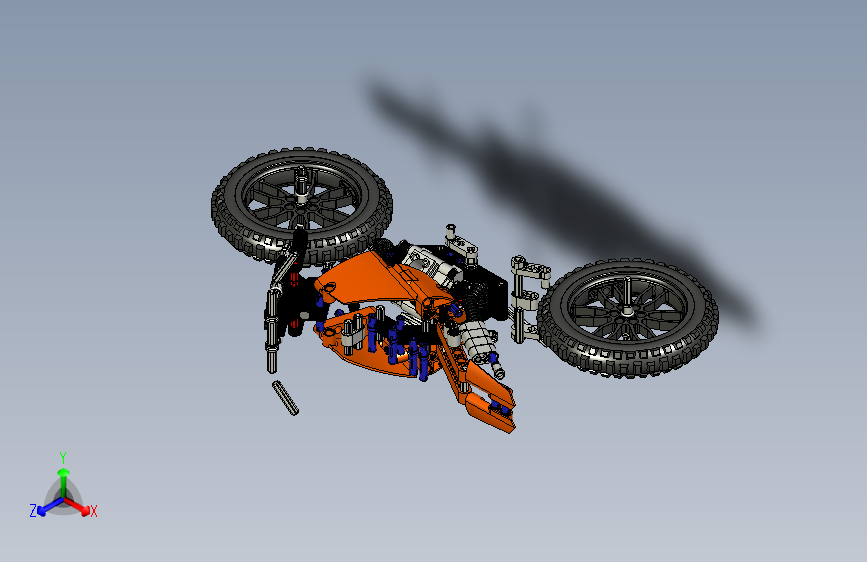 摩托车乐高拼图lego-technics-42007-inventor-stp格式_Inventor_模型图纸下载 – 懒石网