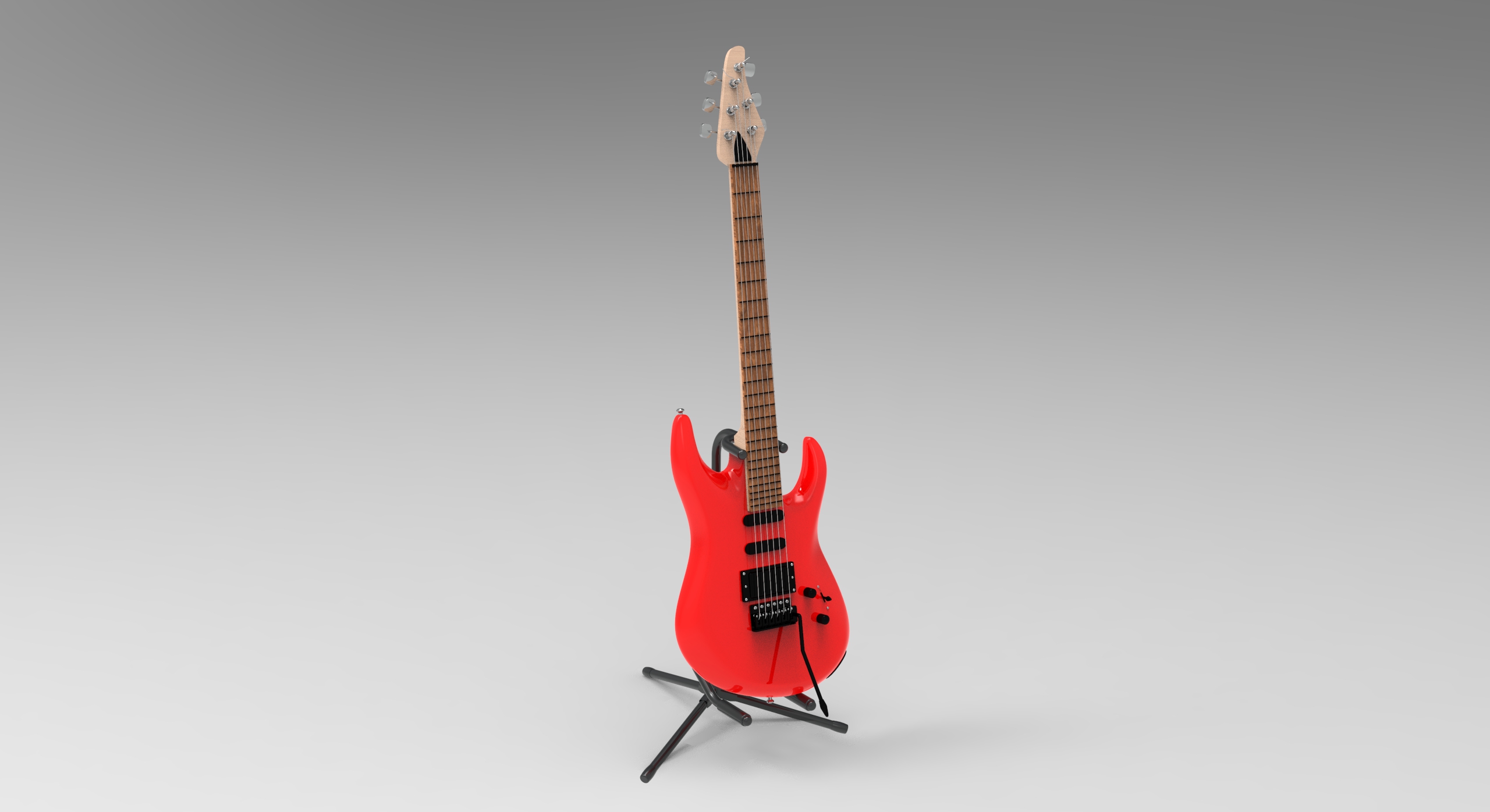 吉他_STEP _模型图纸下载 – 懒石网