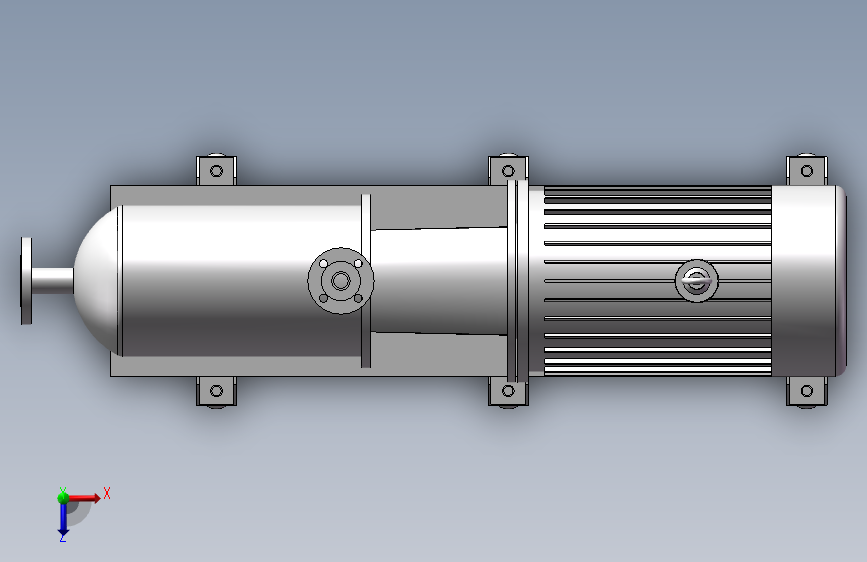 卧式多级泵GLF2-300（高压泵）_SOLIDWORKS 2018_模型图纸下载 – 懒石网