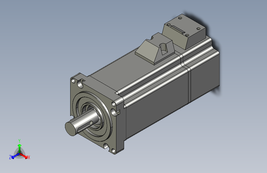 伺服电机（60-00630）_STEP_模型图纸下载 – 懒石网