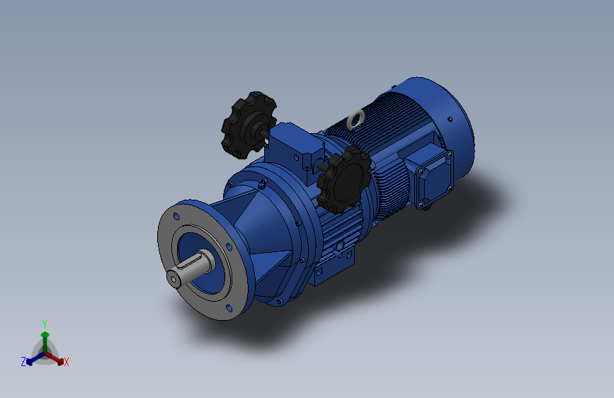 MB-2C单级立式齿轮减速机(寅通)[MBL07-Y0.55-8-2C]_SOLIDWORKS 2018_模型图纸下载 – 懒石网