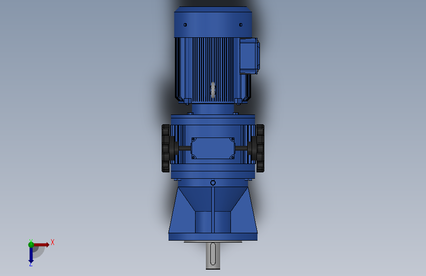 MB-2C单级立式齿轮减速机(寅通)[MBL07-Y0.55-8-2C]_SOLIDWORKS 2018_模型图纸下载 – 懒石网