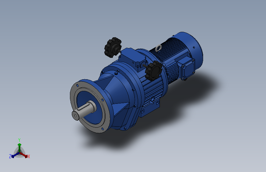 MB-2C单级立式齿轮减速机(寅通)[MBL22-Y2.2-8-2C]_SOLIDWORKS 2018_模型图纸下载 – 懒石网