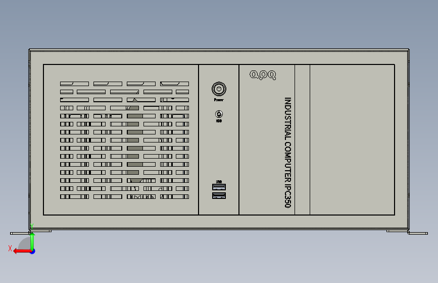 IPC350L-横放 工控机 IPC350_STEP_模型图纸下载 – 懒石网