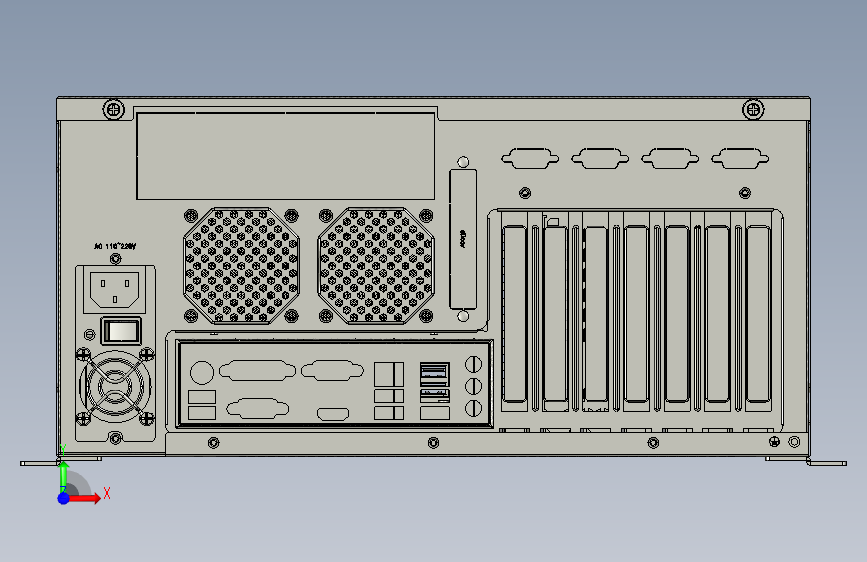 IPC350L-横放 工控机 IPC350_STEP_模型图纸下载 – 懒石网