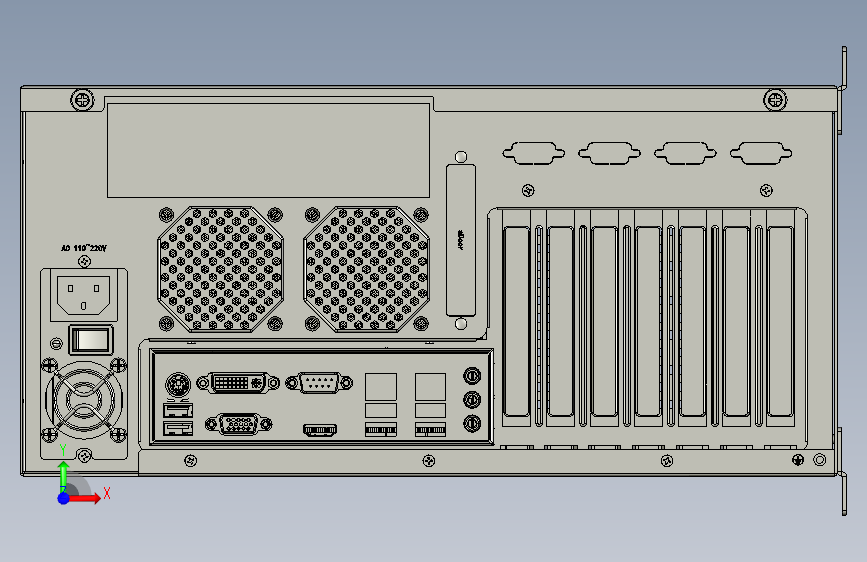IPC350L-立放 工控机 IPC350_STEP_模型图纸下载 – 懒石网