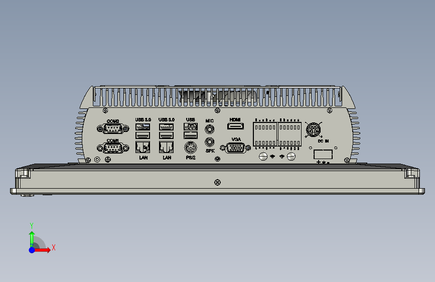 P17RF-700工业平板电脑 ABOX-700系列_STEP_模型图纸下载 – 懒石网
