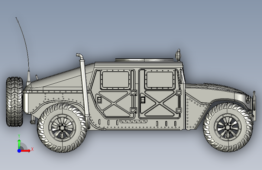悍马 hummer h1 humvee stp_STEP_模型图纸下载 – 懒石网