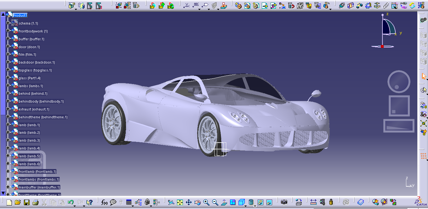 帕加尼 huayra catia stp_IGES_模型图纸下载 – 懒石网