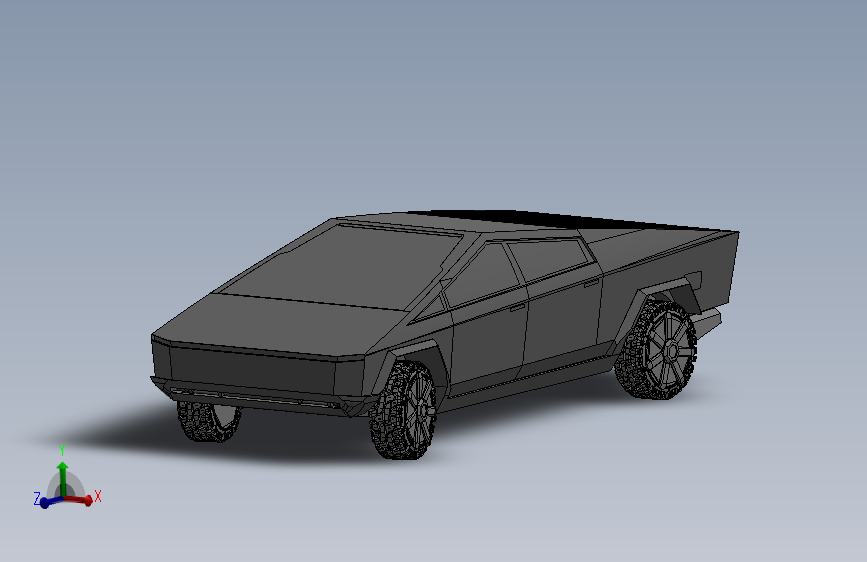 特斯拉 tesla cybertruck SW STP IGS X_T STL_SOLIDWORKS 2019_模型图纸下载 – 懒石网