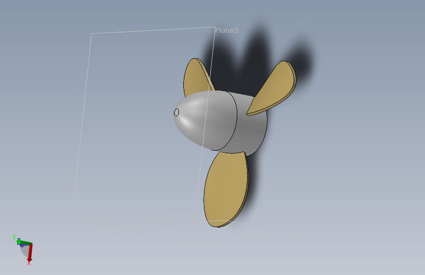 螺旋桨 3 叶片 Solidworks 2020 模型图纸下载 懒石网