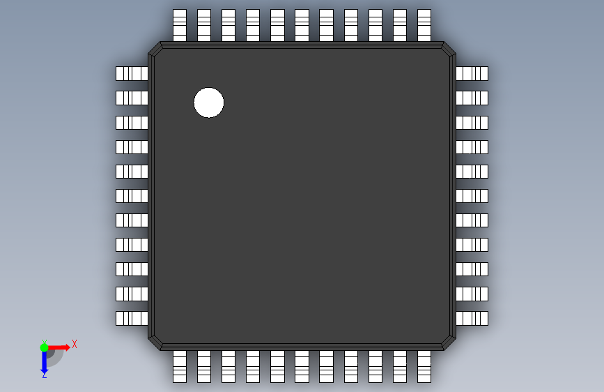 LQFP-44-10X10X1.6_SOLIDWORKS 2020_模型图纸下载 – 懒石网