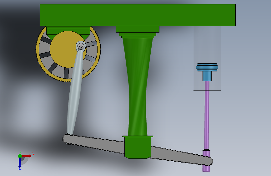 游梁泵机构 Solidworks 2021 模型图纸下载 懒石网