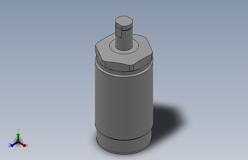 HA33气动支撑缸[HA33-100L]_SOLIDWORKS 2018_模型图纸下载 – 懒石网