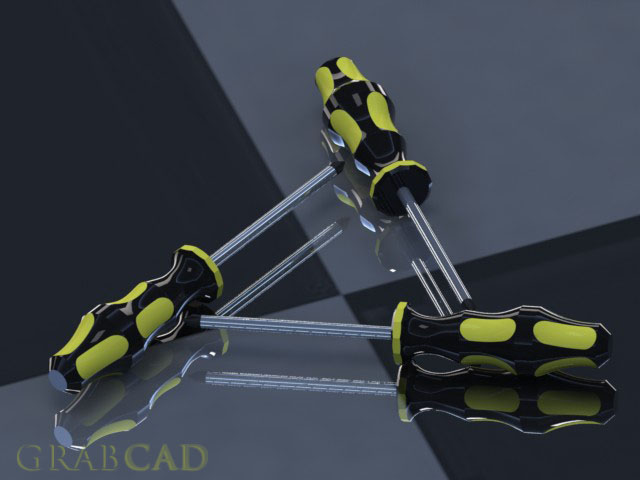 十字磁力起子 Solidworks 2011 模型图纸下载 懒石网