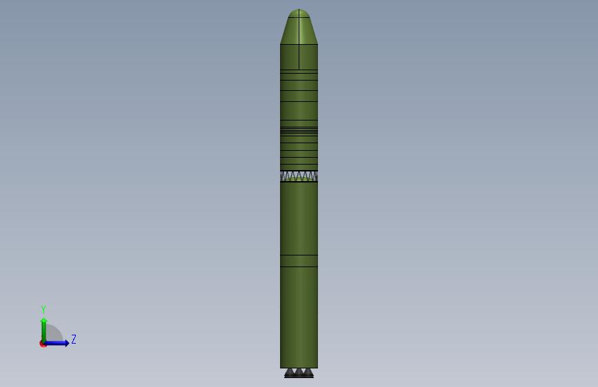 DF-5 洲际弹道导弹_SOLIDWORKS 2020_模型图纸下载 – 懒石网