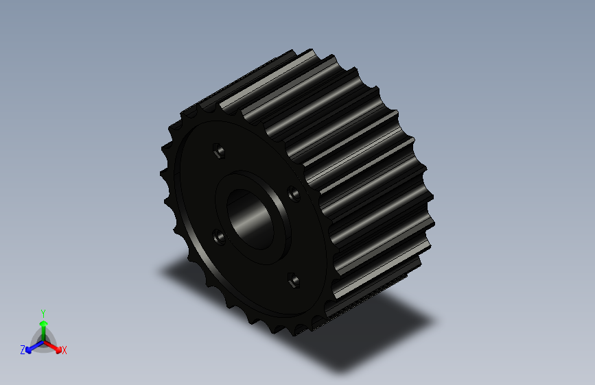 ZIF 821-25T-R35-C1注塑被动轮_STEP_模型图纸下载 – 懒石网