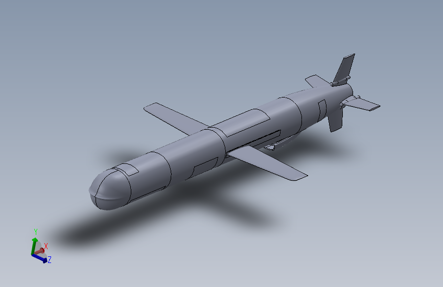 战斧巡航导弹_SOLIDWORKS 2016_模型图纸下载 – 懒石网