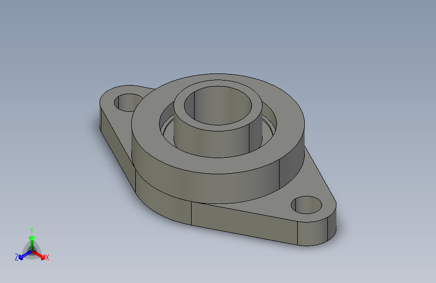 FLU208-SUS-C1不锈钢菱形轴承座_STEP_模型图纸下载 – 懒石网