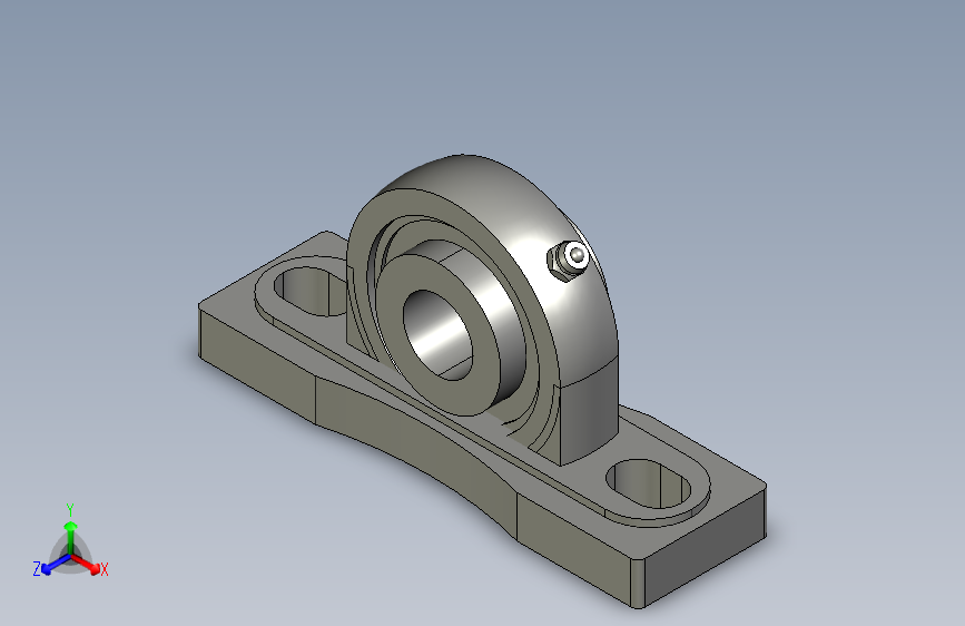 P204-SUS-C1立式不锈钢轴承座_STEP_模型图纸下载 – 懒石网
