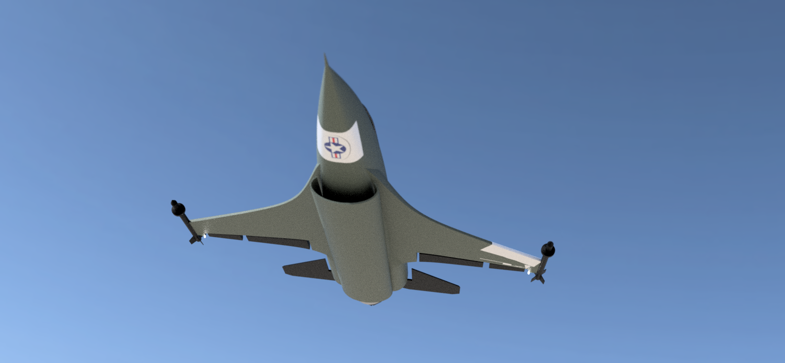 F-16 喷气式飞机_IGES_模型图纸下载 – 懒石网