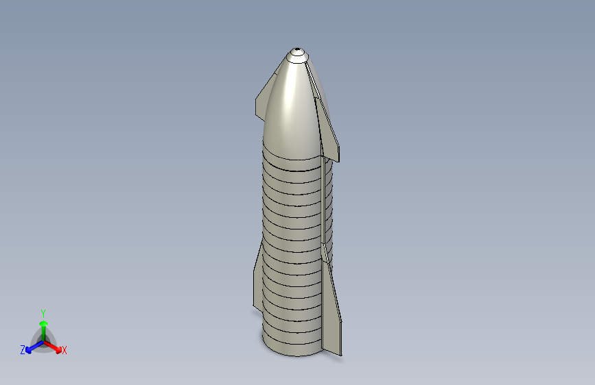SpaceX SN3 星际飞船_STEP_模型图纸下载 – 懒石网