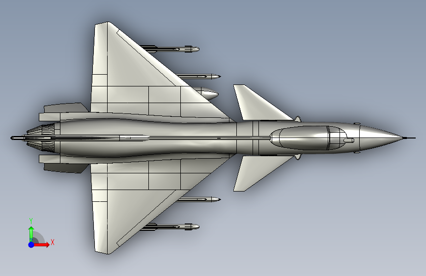 J10战斗机_STEP_模型图纸下载 – 懒石网
