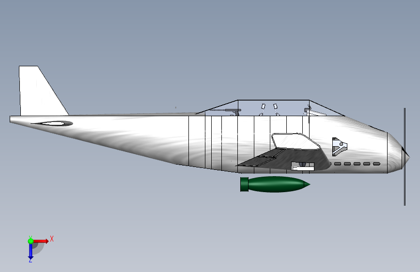 university-project-dive-bomber SW飞机_SOLIDWORKS 2010_模型图纸下载 – 懒石网