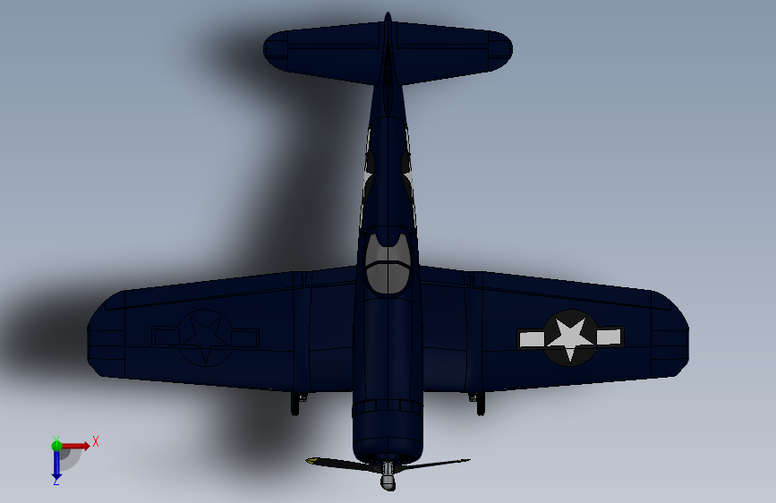 vought-f4u-corsair SW STP飞机_SOLIDWORKS 2012_模型图纸下载 – 懒石网