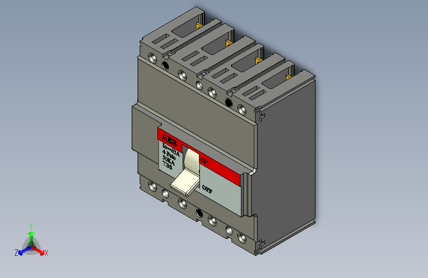 塑壳断路器 (ABB)_PROE_模型图纸下载 – 懒石网
