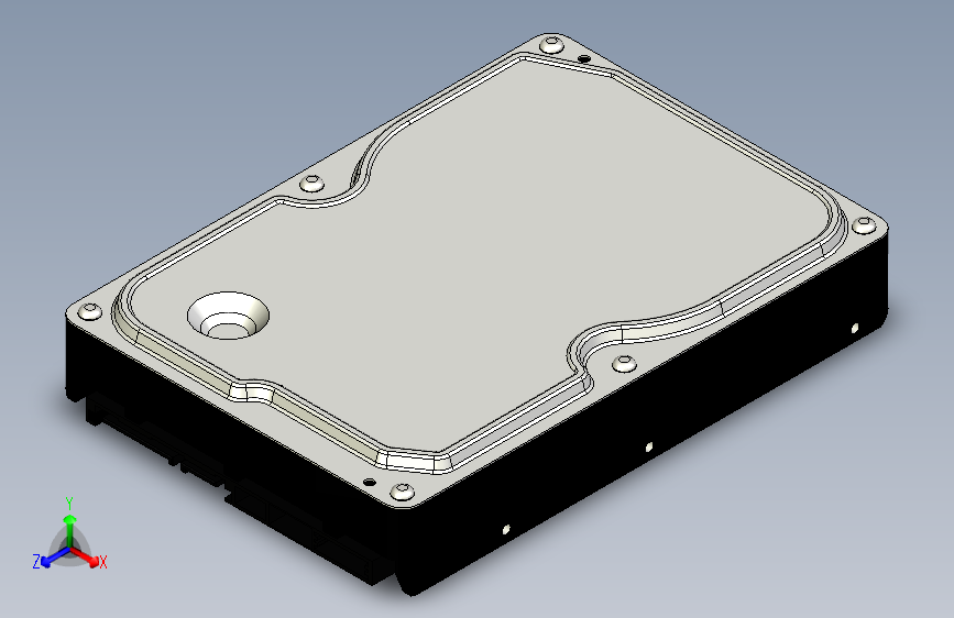3.5英寸HDD硬盘详细模型_IGES_模型图纸下载 – 懒石网