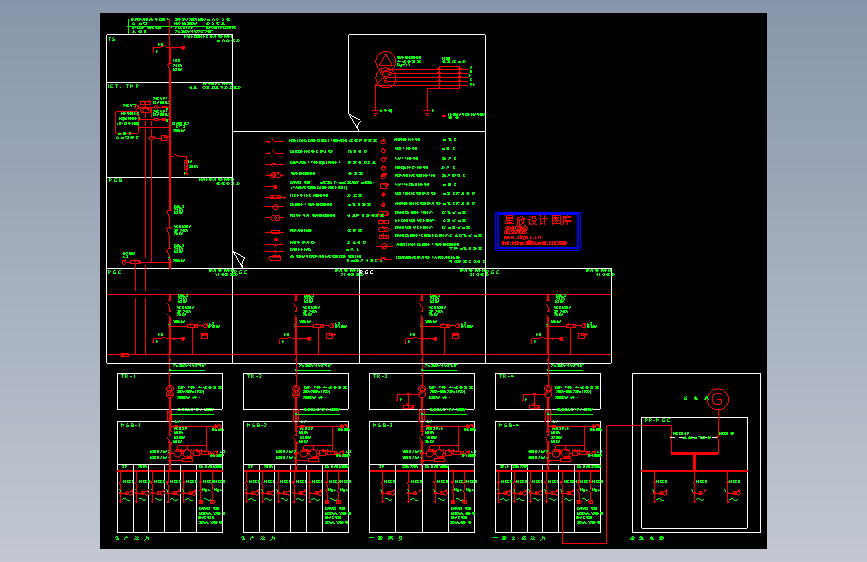 20kv变配电单线图_AutoCAD 2000_模型图纸下载 – 懒石网