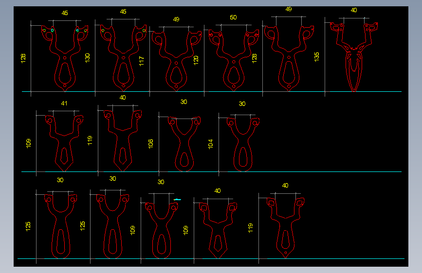弹弓图纸_AutoCAD 2004_模型图纸下载 – 懒石网