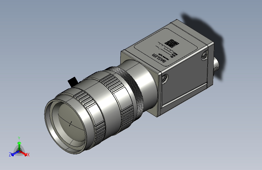CCD相机和镜头组件_STEP_模型图纸下载 – 懒石网