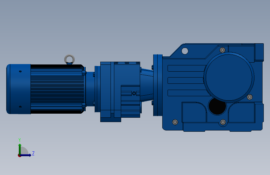 K67R37组合式螺旋锥齿轮减速机[K67R37-Y0.18-4P-272-M1-0°-A]_3363_SOLIDWORKS 2020_模型 ...