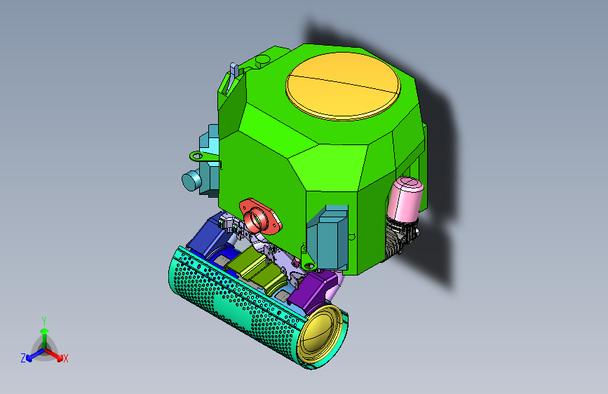 本田双缸汽油发动机GX660_STEP _模型图纸下载 – 懒石网