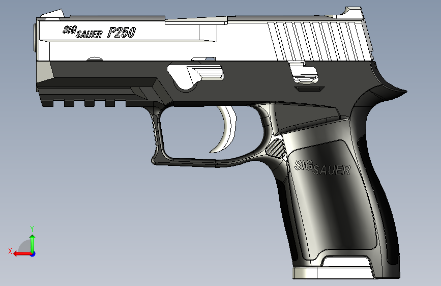 p250手枪_STEP_模型图纸下载 – 懒石网