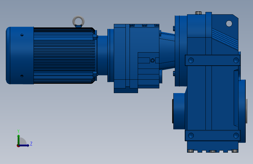 FA57R37组合式平行轴斜齿轮减速机[FA57R37-Y0.18-4P-200-0°-63]_7379_SOLIDWORKS 2020_模型 ...
