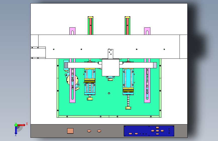 全自动三轴荷重试验机、插拔力试验机_SOLIDWORKS 2012_模型图纸下载 – 懒石网
