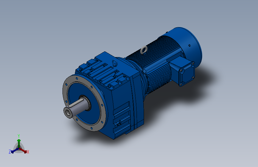 RF137法兰轴伸式安装斜齿轮减速机[RF137-Y15-4P-160L-M1-0°-Φ450]_5265_SOLIDWORKS 2021 ...