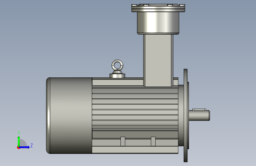 YB2 系列隔爆型三相异步电动机_YB2-100L-2西门子电机_STEP_模型图纸下载 – 懒石网