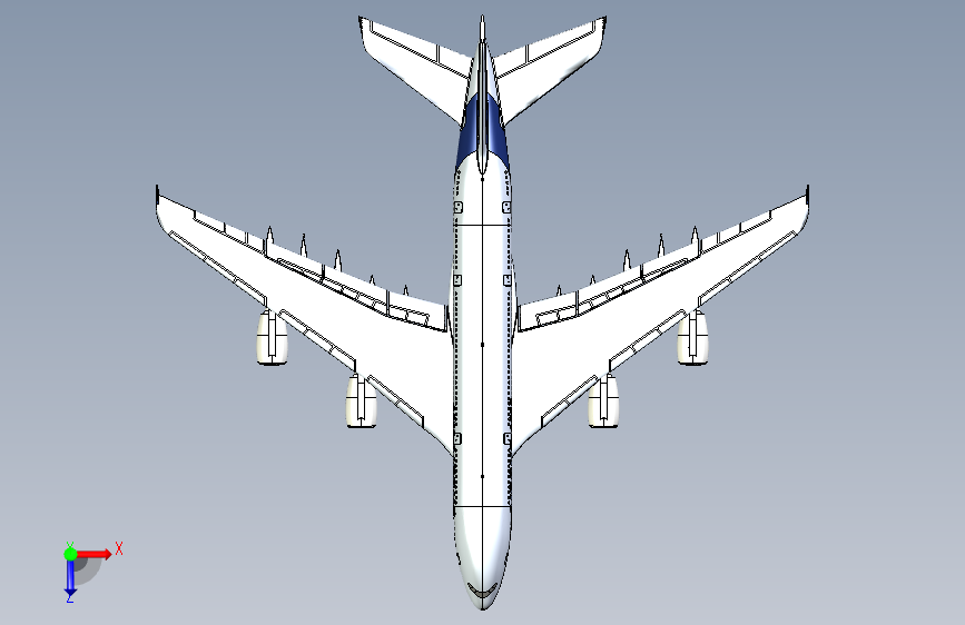 A380-800飞机_IGES_模型图纸下载 – 懒石网