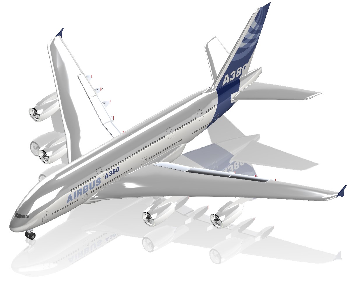 A380-800飞机_IGES_模型图纸下载 – 懒石网