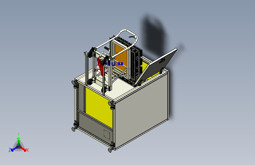 清洗箱高压喷淋清洗机-自动清洗自动热风烘干 CROE文件_PROE_模型图纸下载 – 懒石网