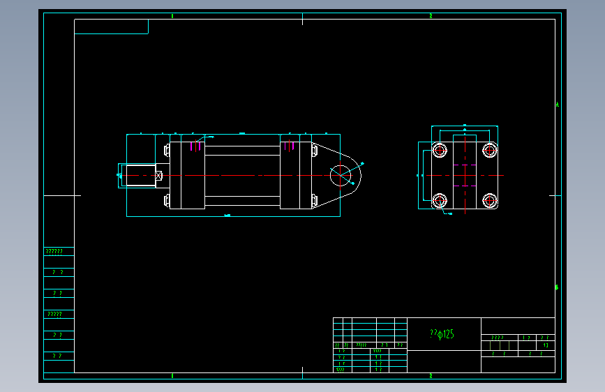 CA系列油缸CAD标准图_AutoCAD 2004_模型图纸下载 – 懒石网