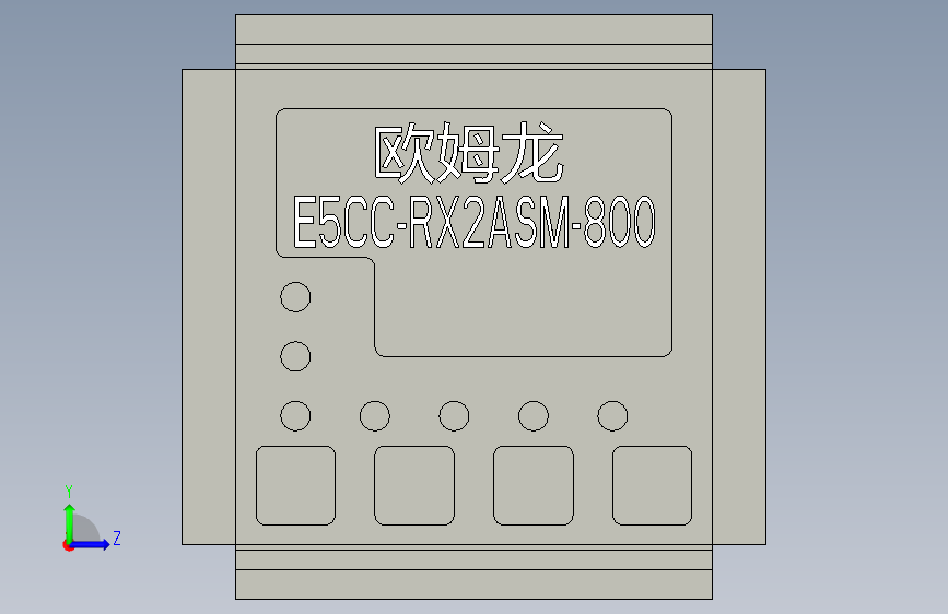 1169 温控器 欧姆龙-E5CC-RX2ASM-800_STEP_模型图纸下载 – 懒石网