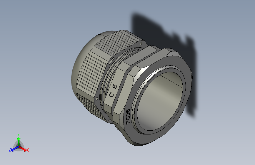 1242 防水接头PG36.STEP_STEP_模型图纸下载 – 懒石网
