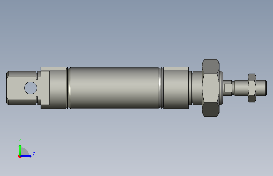 DSN标准迷你气缸[DSN-25-25-P]_STEP_模型图纸下载 – 懒石网