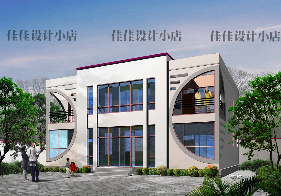 二层别墅图纸 (6).8)_AutoCAD 2000_模型图纸下载 – 懒石网