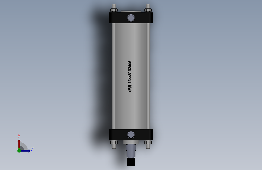 QGB系列标准气缸[QGA100X200]_SOLIDWORKS 2018_模型图纸下载 – 懒石网
